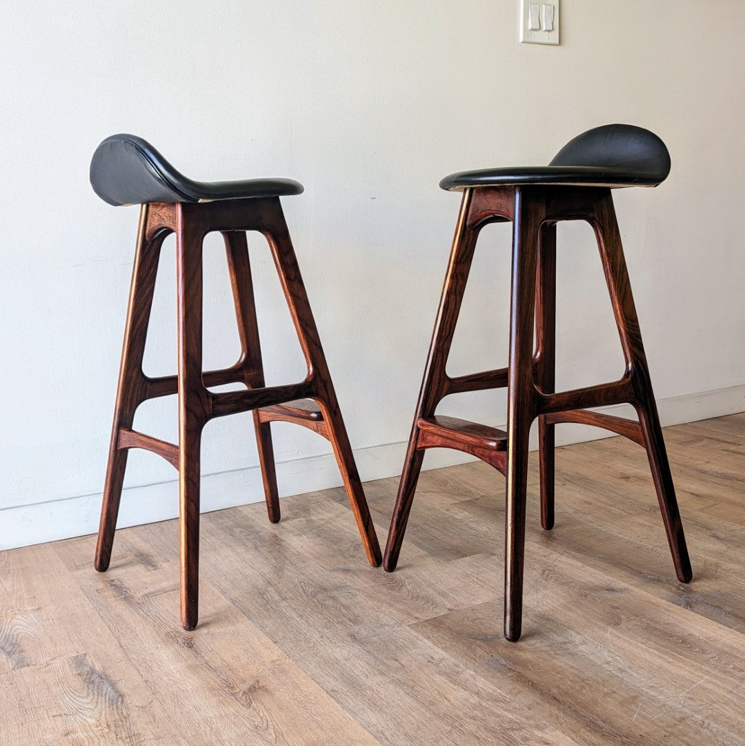 Erik Buch Bar Stools, a pair